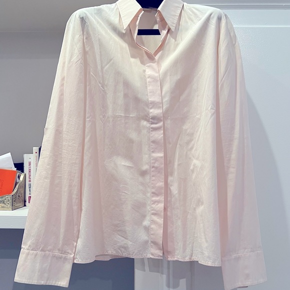 Lanvin | Tops | Lanvin Luxurious Cotton Light Pink Button Down Shirt ...